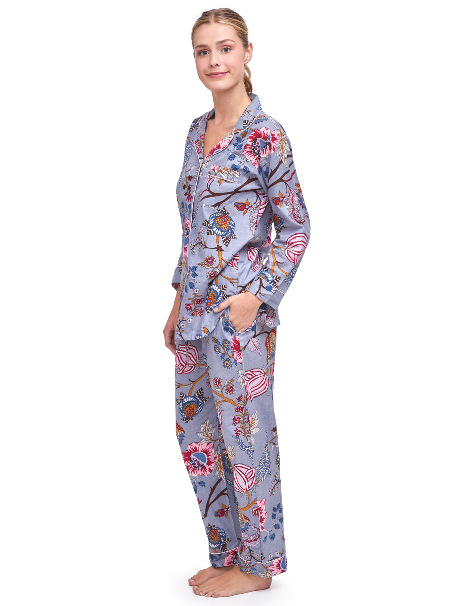 PIJAMA ASTER GREY 2PZ 100% COTTON – Mónica Watanabe